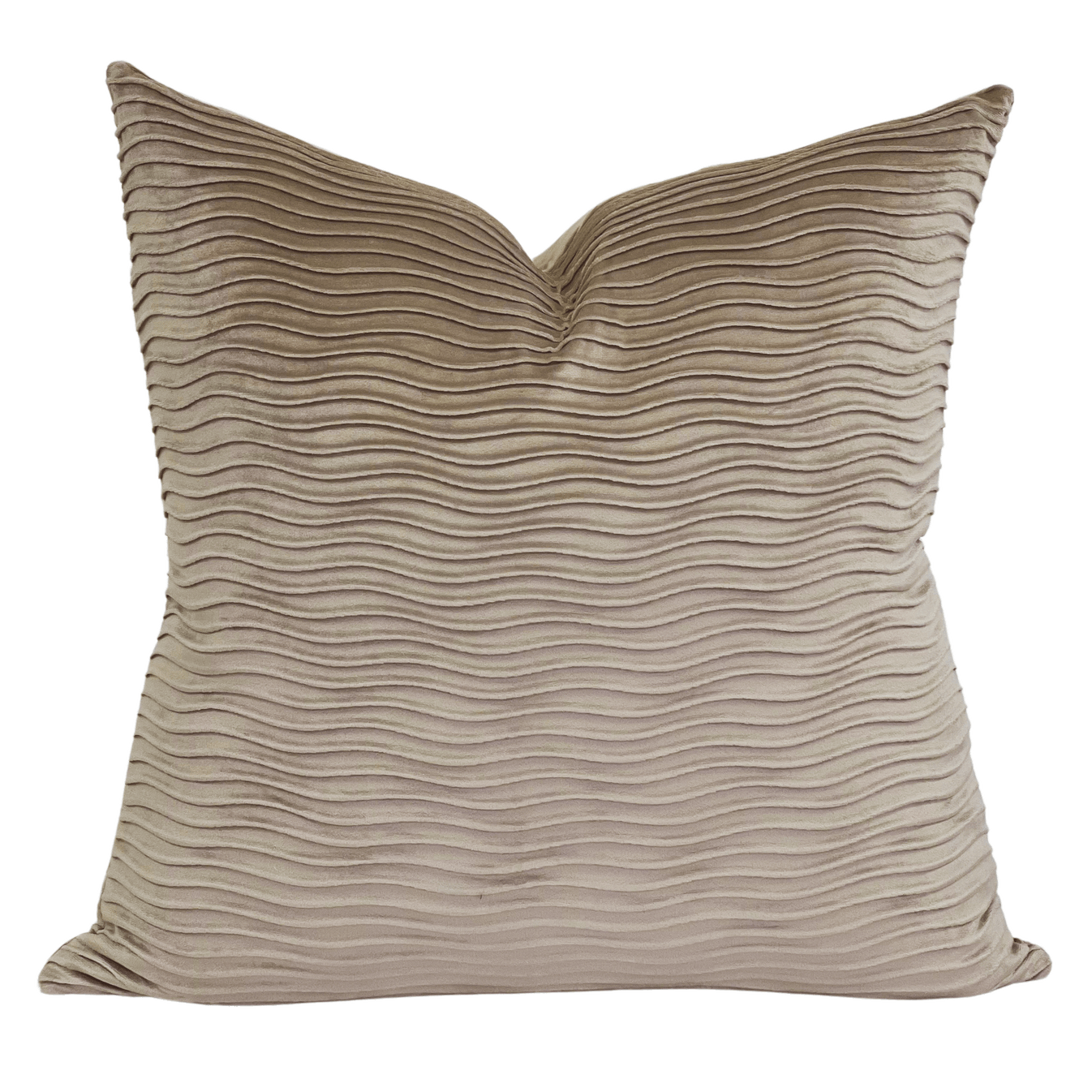 Wave Velvet Pillow in Latte – Something Extra